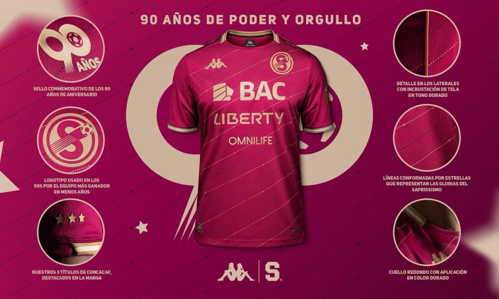 Saprissa celebra 90 años de historia con una camiseta conmemorativa y ...